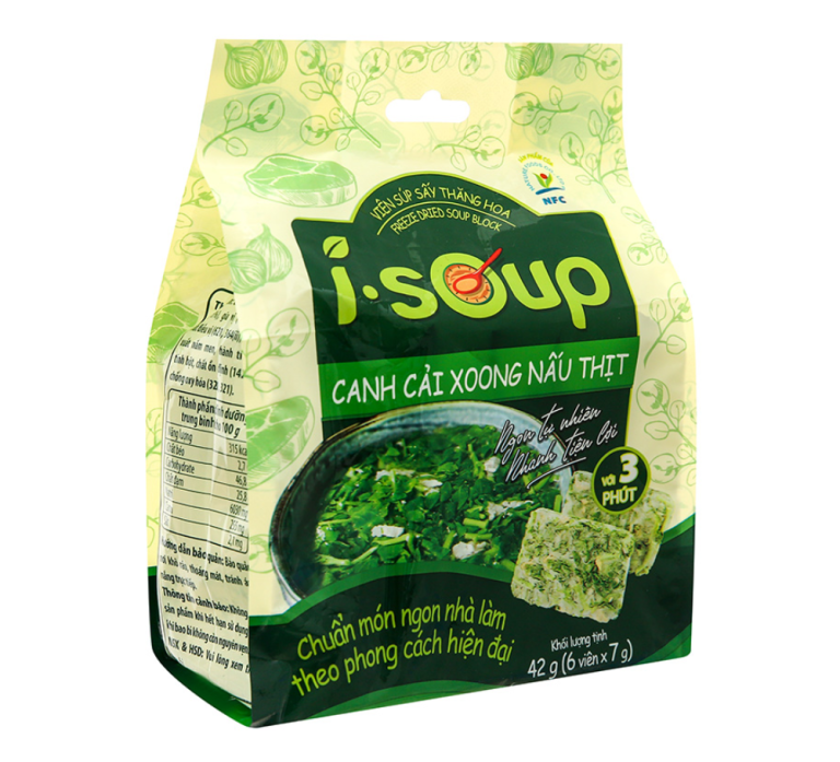 Bag of 6 iSoup instant soup capsules: watercress cooked with meat 7g ...